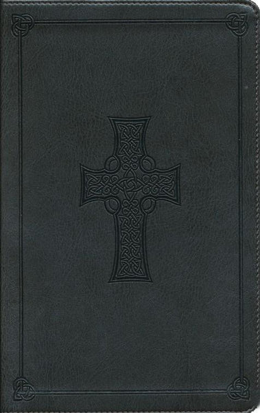 ESV Value Thinline Bible-Charcoal Celtic Cross Design TruTone ...