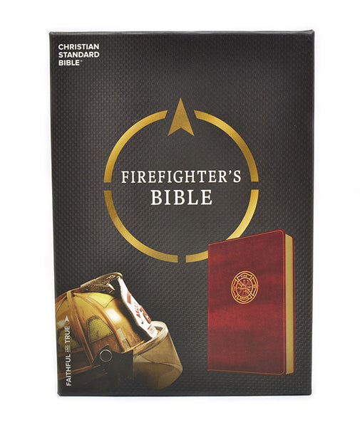 CSB Firefighter's Compact Bible, Burgundy LeatherTouch – Celebrate Faith