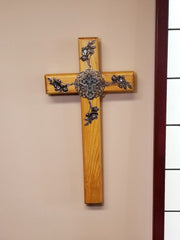 Majestic Blue Wooden Wall Cross 24" – Celebrate Faith